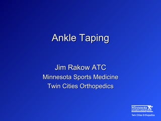 How to Tape An Ankle | PPT