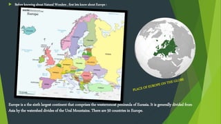 Natural Wonders of europe | PPTX
