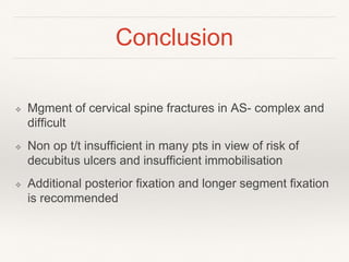 Ank spond cervical injury ppt | PPTX
