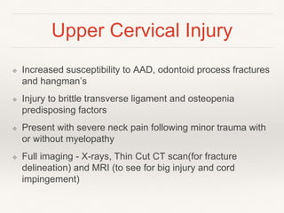 Ank spond cervical injury ppt | PPT