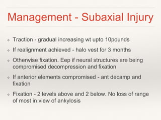Ank spond cervical injury ppt | PPT