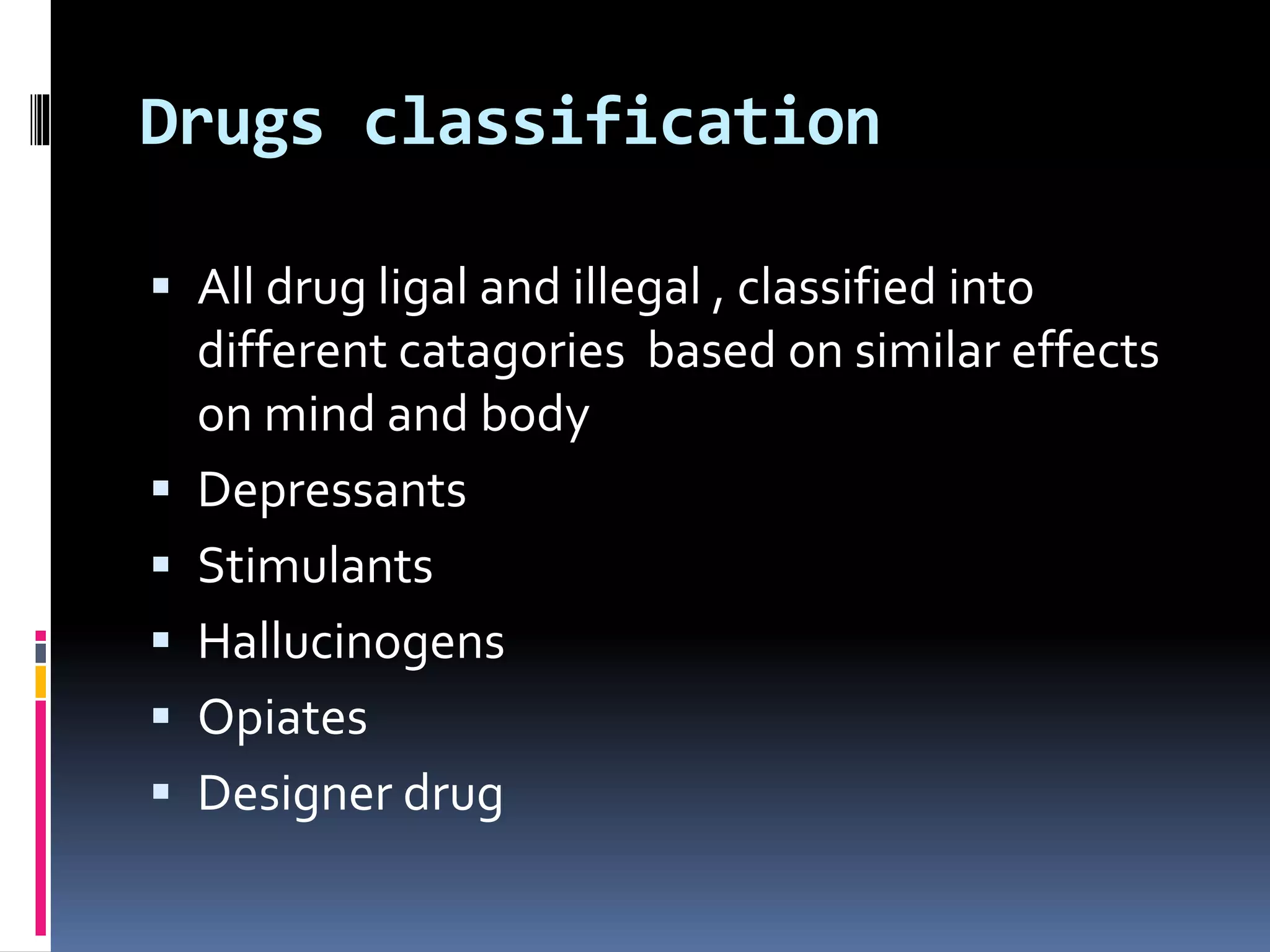 Drugs classification, laws, types | PPTX
