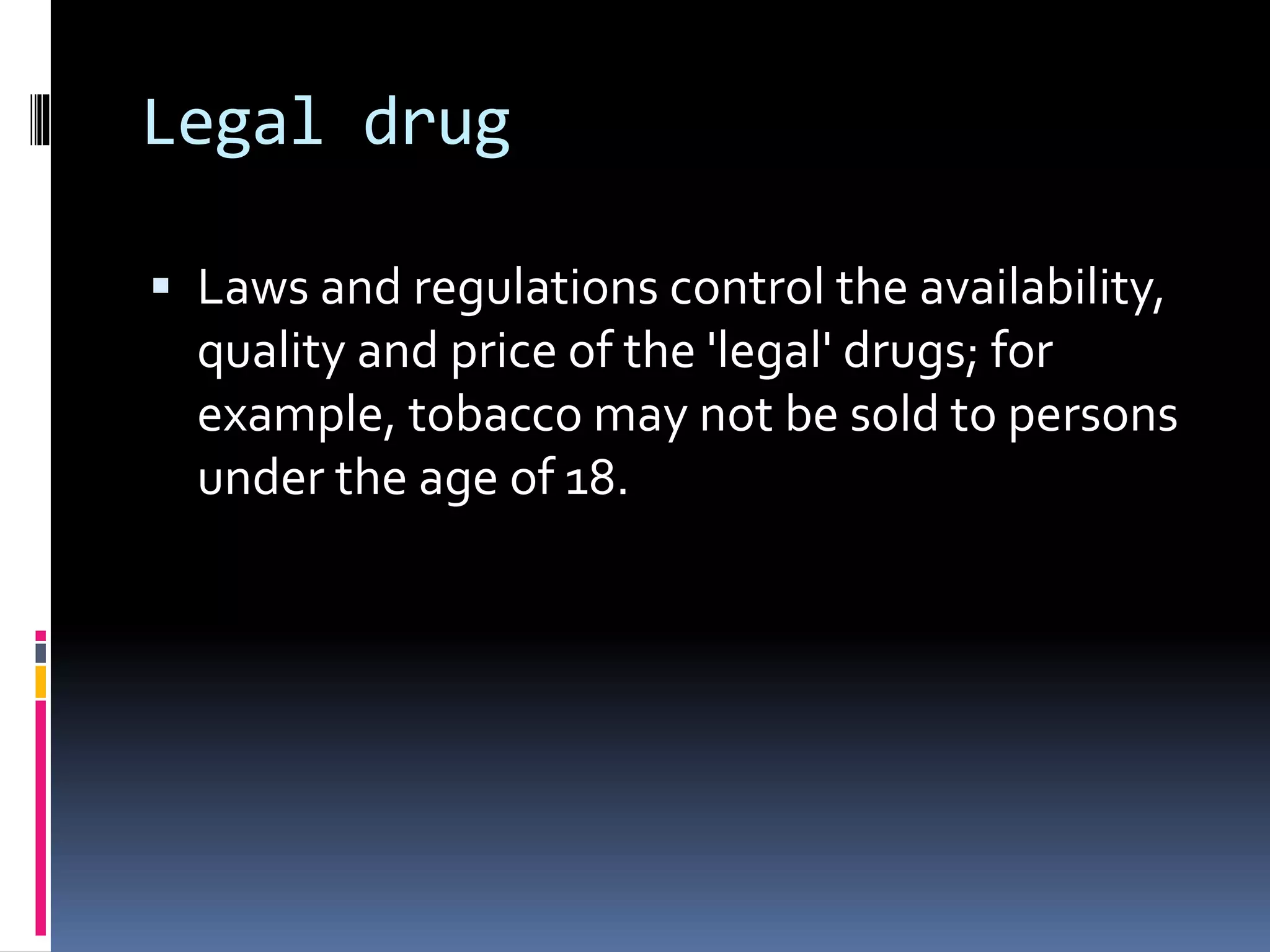 Drugs classification, laws, types | PPTX
