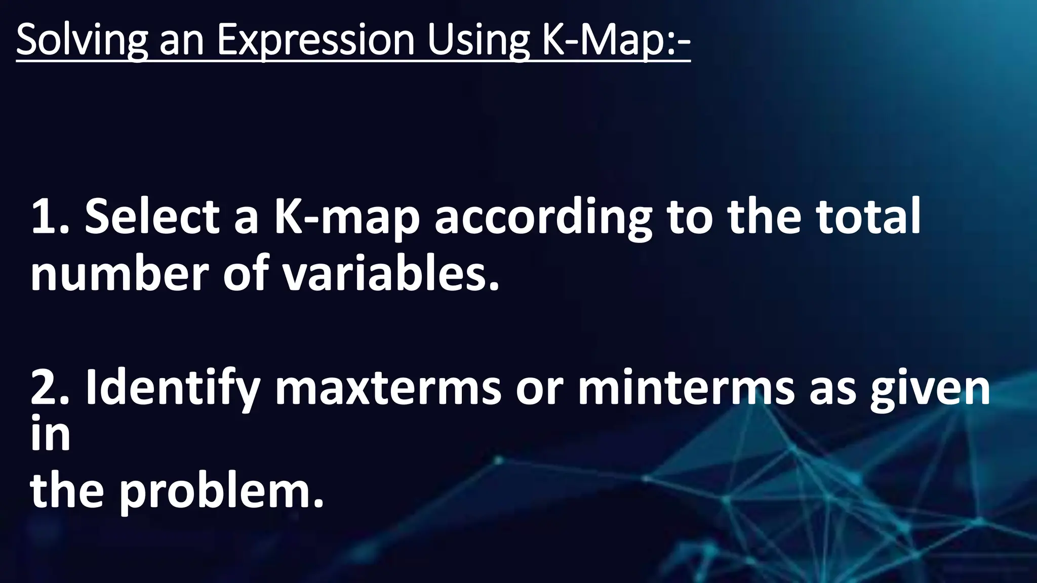 K map in digital electronics for engineering students | PPTX