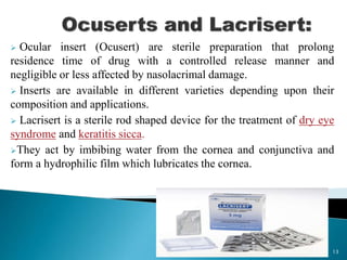 ocular drug delivery system | PPT
