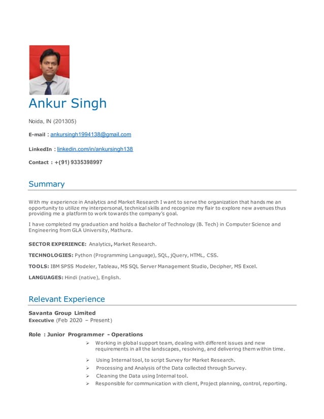 Ankur's Resume | PDF