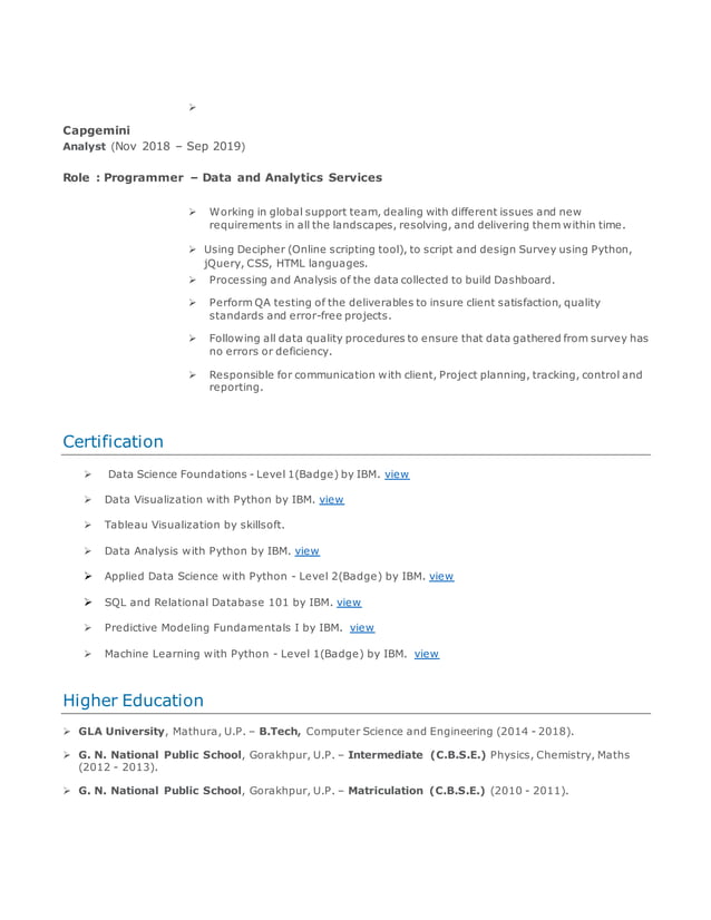 Ankur's Resume | PDF
