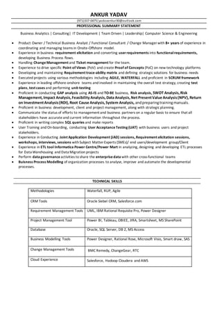 Ankur yadav - resume | PDF