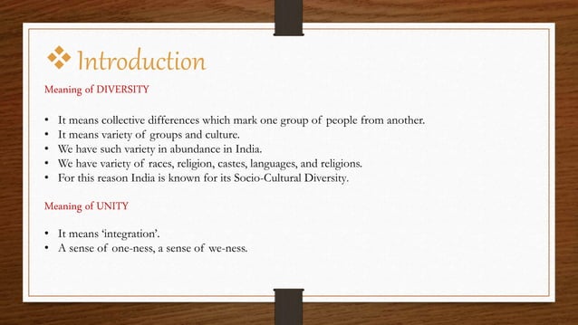 Unity in Diversity | PPT