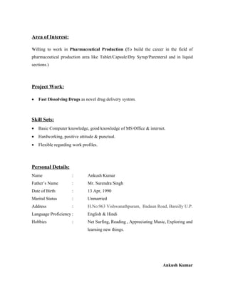 Ankush New Resume97 | DOC | Education