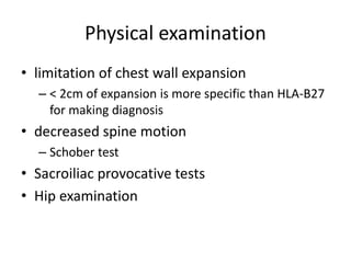 Ankylosing spondilitis | PPTX
