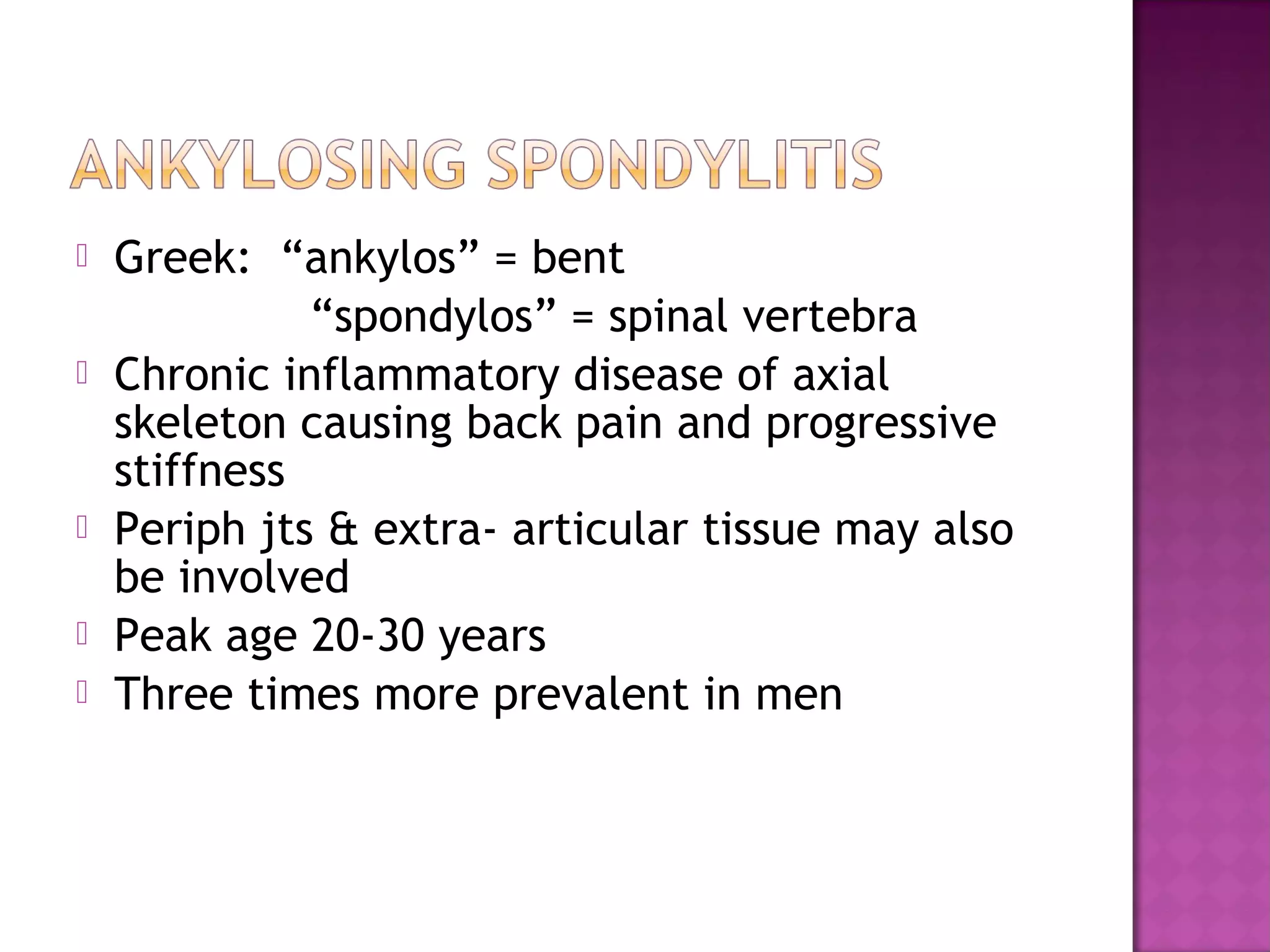 Ankylosing spondylitis pathogenesis | PPT