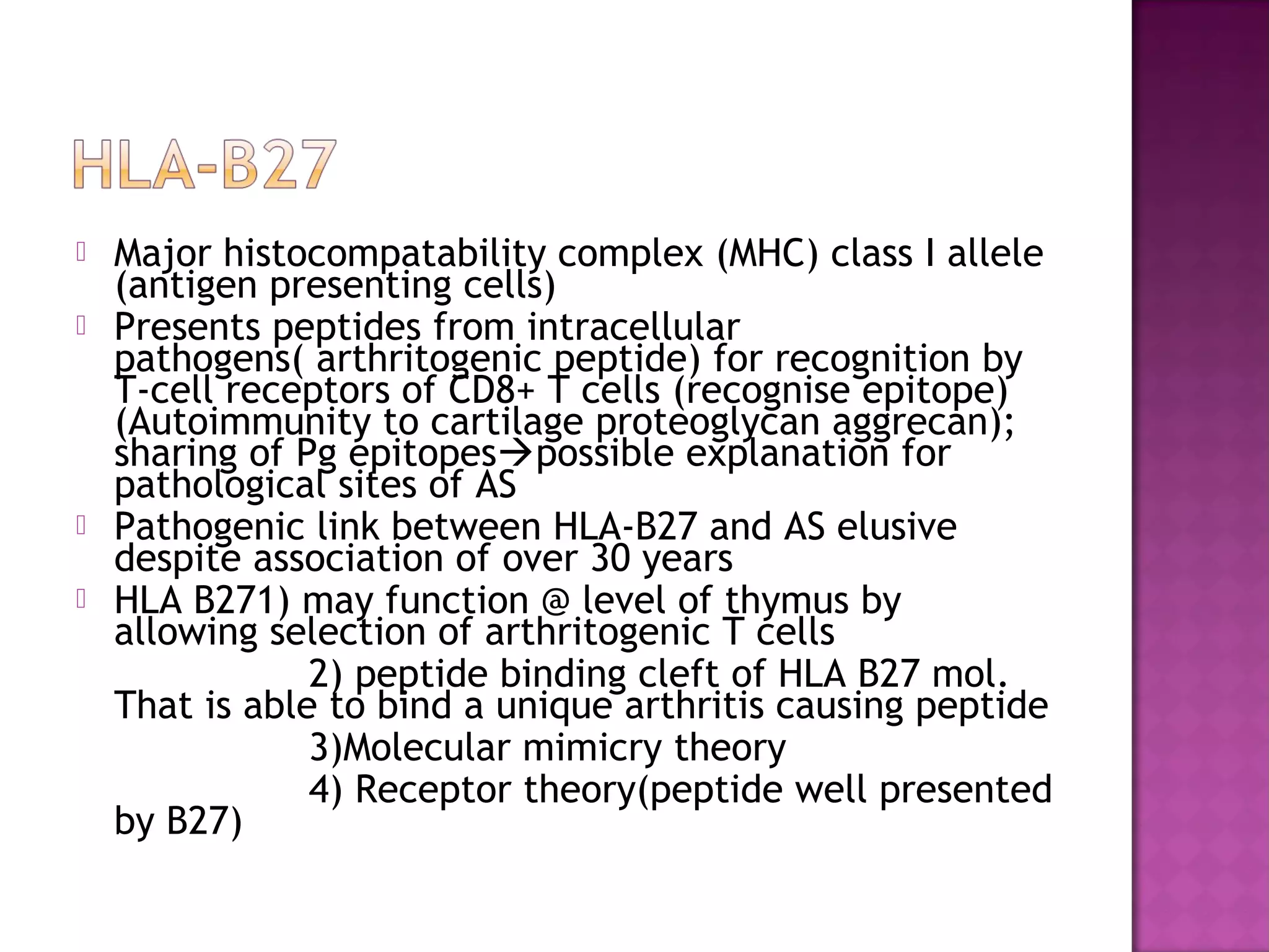 Ankylosing spondylitis pathogenesis | PPT