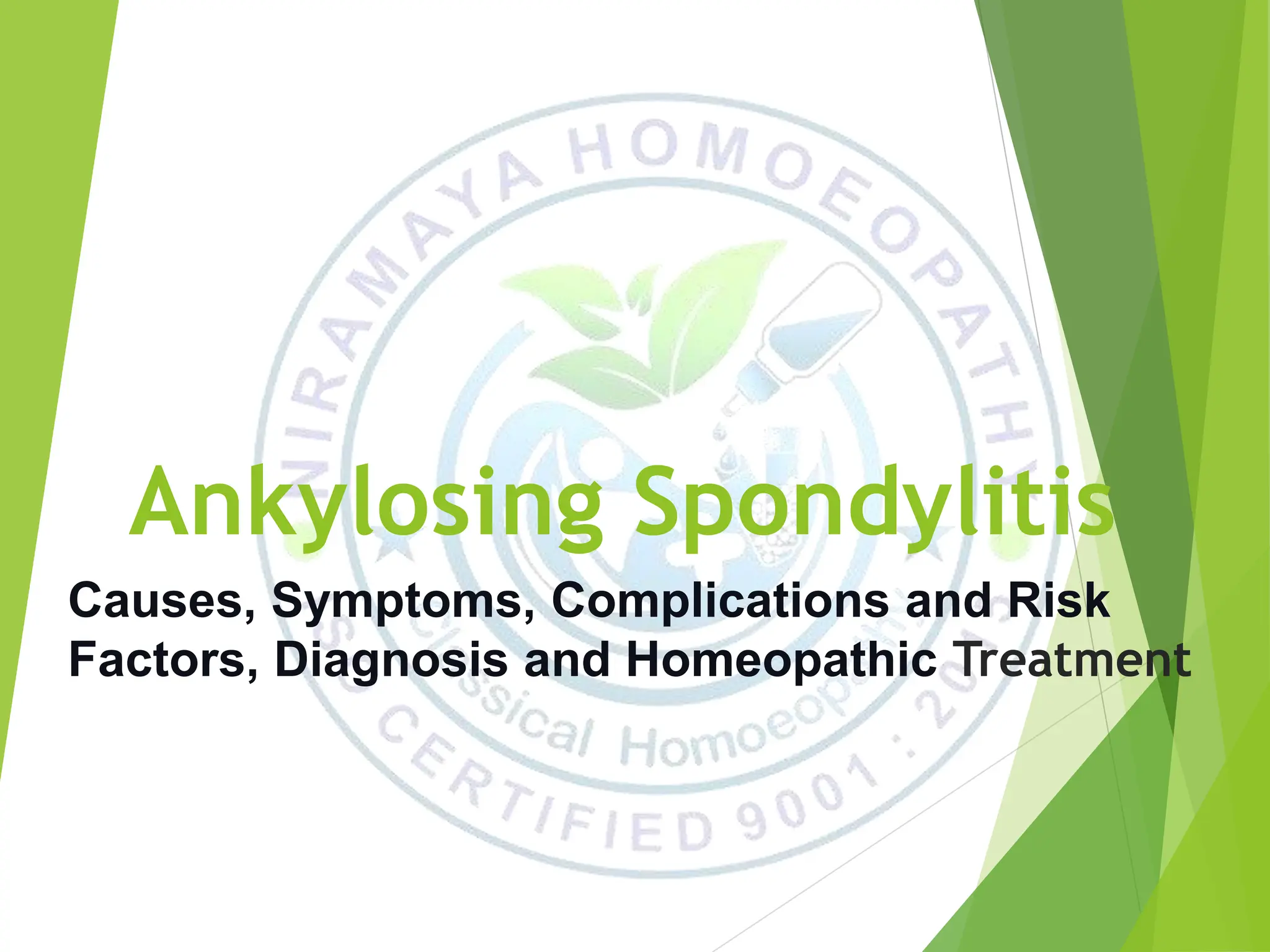 Ankylosing Spondylitis: Symptoms, Diagnosis, & Homeopathic Treatment | PDF