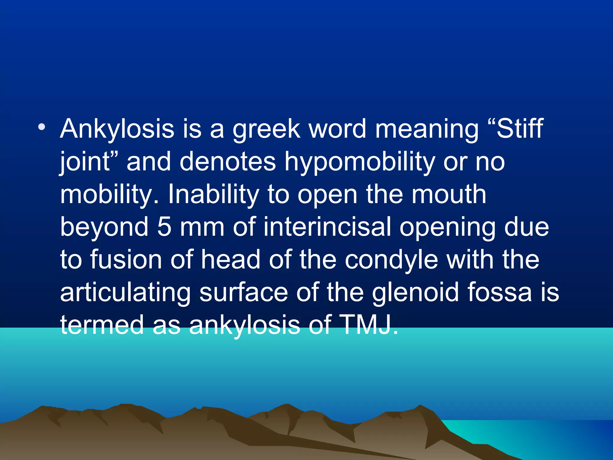 Ankylosis of tmj__oral_surgery_ new | PPT | Death, Injury, or Military ...