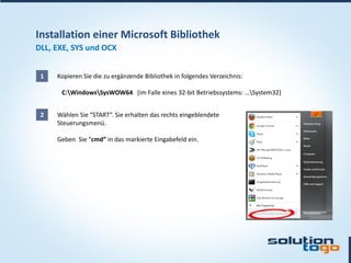 Anleitung zur Installation einer Microsoft Bibliothek | PPT