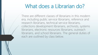 An librarian | PPTX