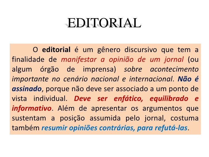 Artigo De OpiniãO E Editorial