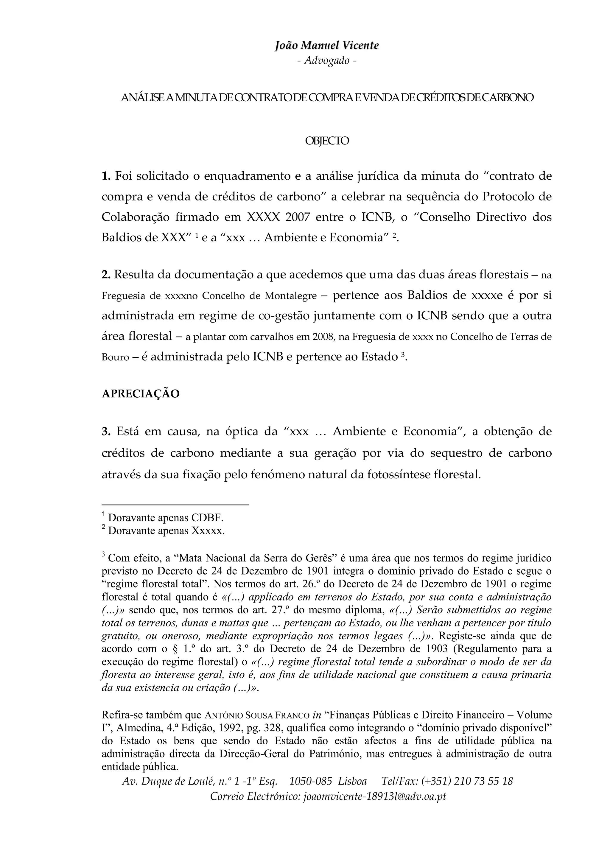 Análise a minuta de contrato de compra e venda de créditos de carbono | PDF