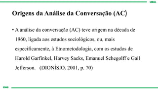 Análise da conversação ac | PPTX