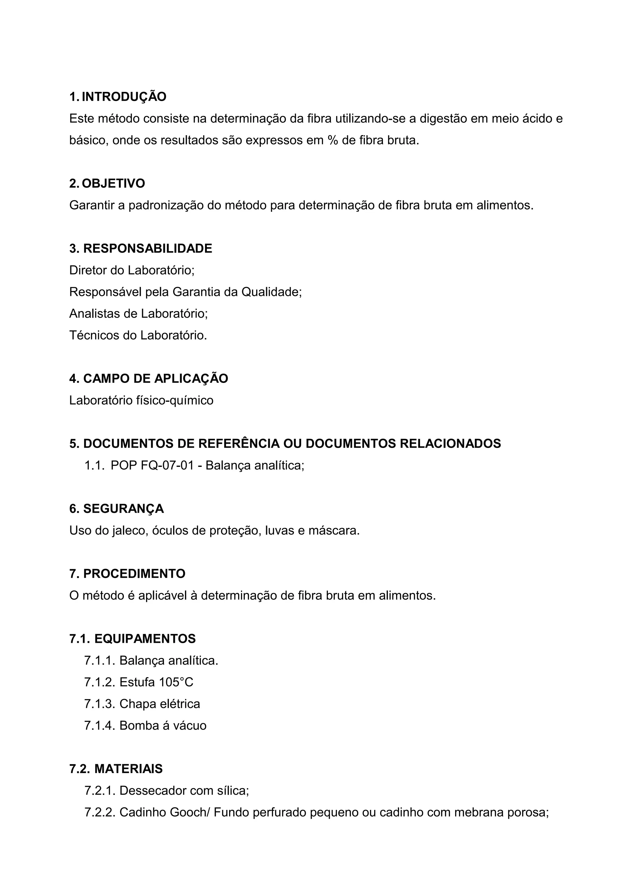 Análise de fibra bruta | DOC