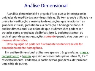 Análise dimensional | PPT