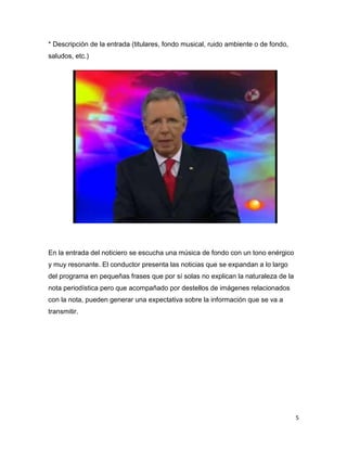 Análisis de la estructura del noticiero | PDF