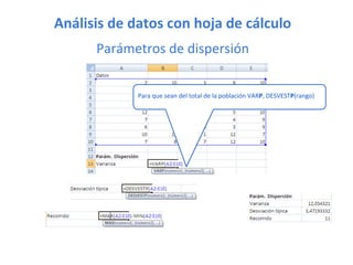 Análisis de datos con hoja de cálculo | PDF