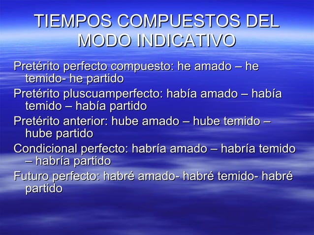 Análisis de formas verbales | PPT