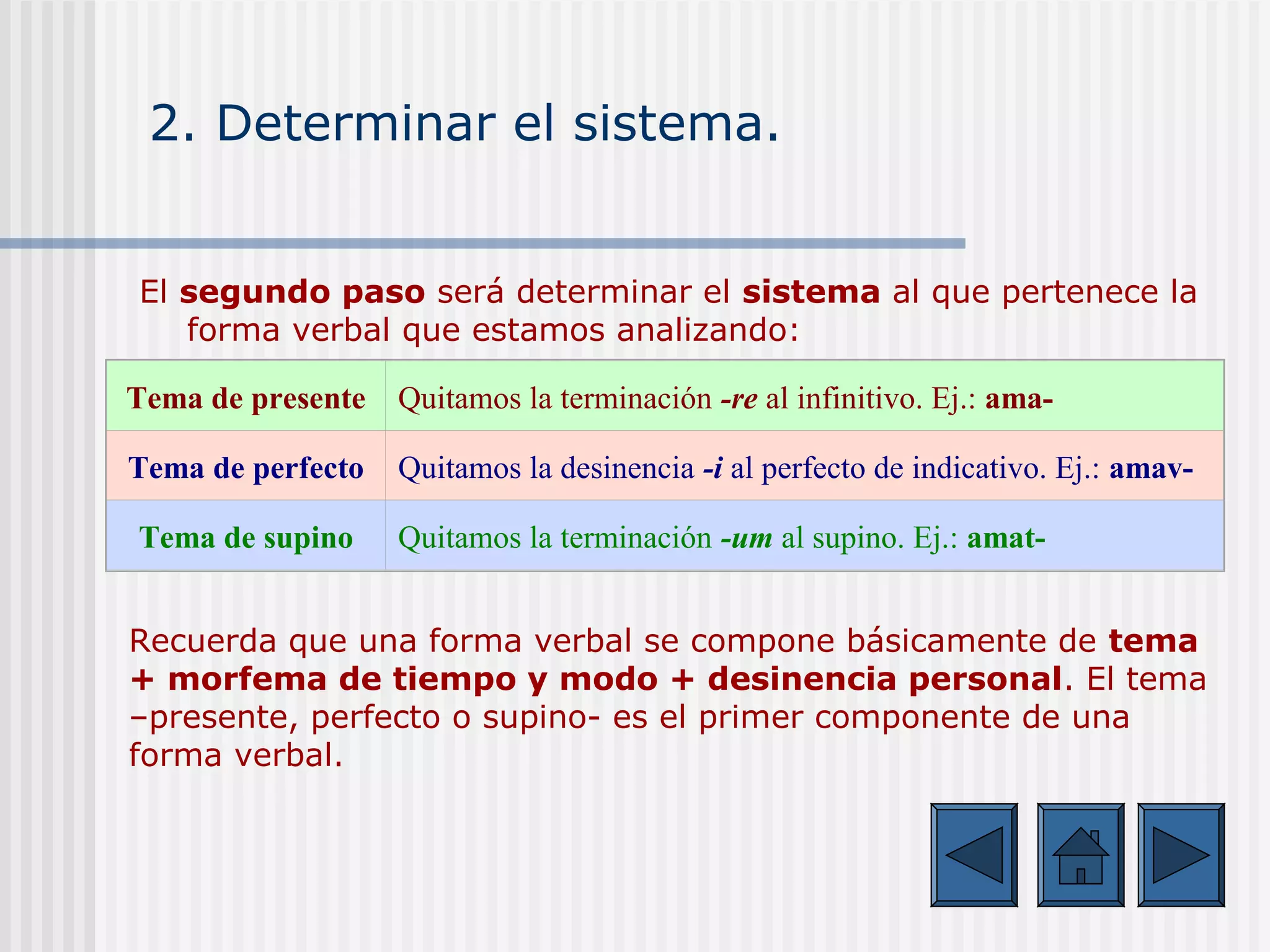 Análisis de formas verbales | PPT