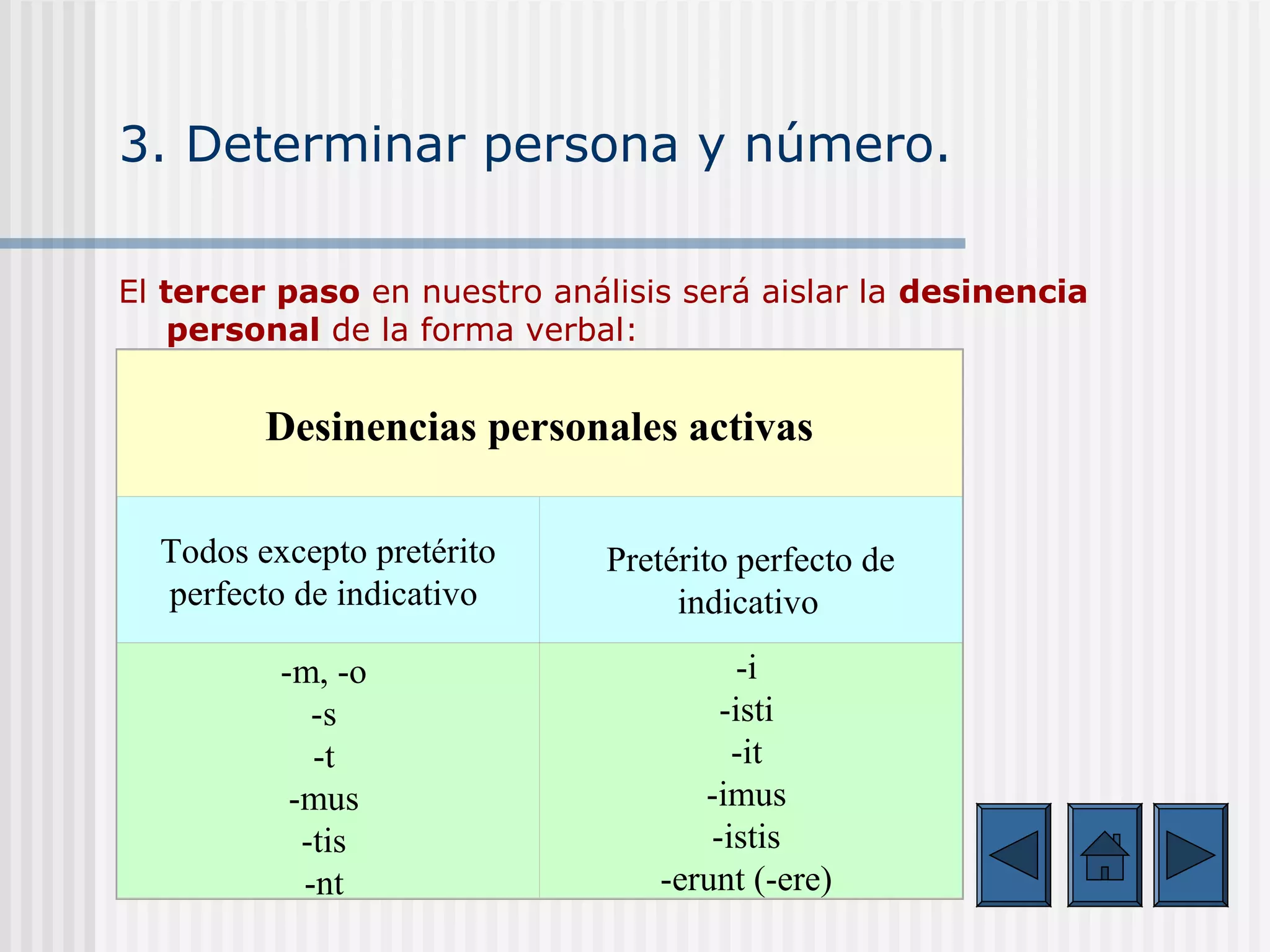 Análisis de formas verbales | PPT