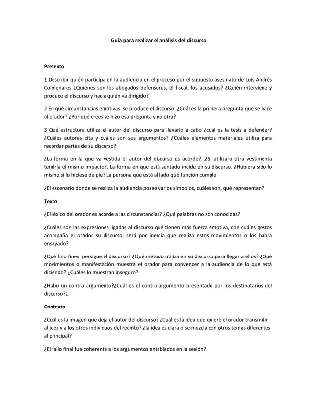 Análisis Del Discurso 1 Pdf