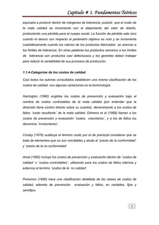 Análisis de los costos de calidad | PDF
