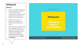 Análisis de objetos tecnológicos secuencia de actividades 1º eso | PDF
