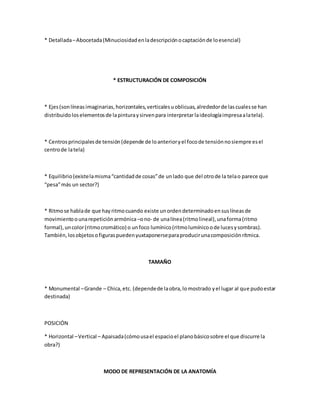 Análisis de una obra de arte | DOCX