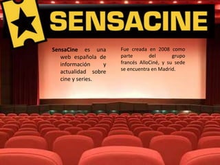 Análisis de un cibermedio. sensacine | PPTX | Computing | Technology ...