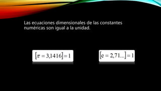 Análisis dimensional | PPTX