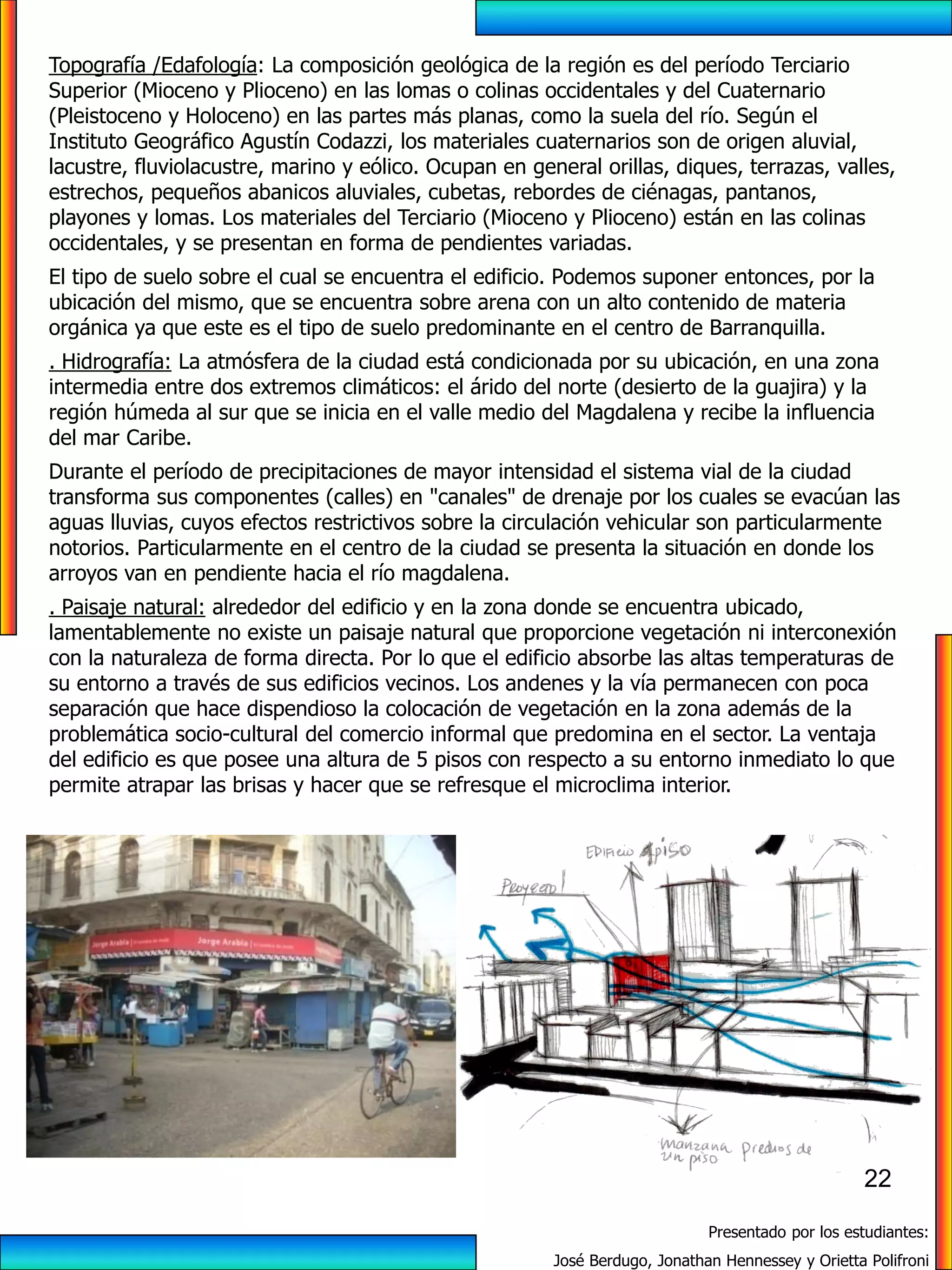 ANÁLISIS BIOCLIMÁTICO edificio la napolitana, Centro de Barranquilla | PDF