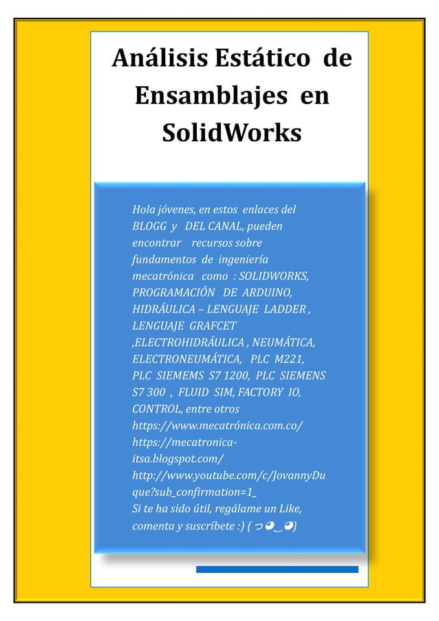 Análisis Estático de Ensamblajes en SolidWorks TUTORIAL.pdf