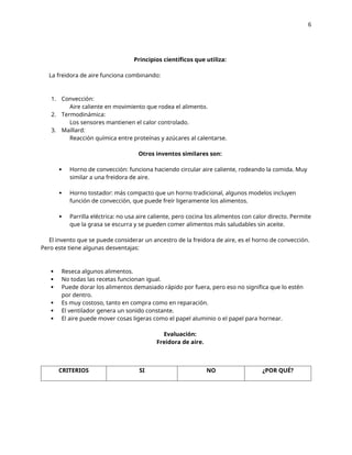 Análisis Freidora De Aire Plan De Apoyo Docx