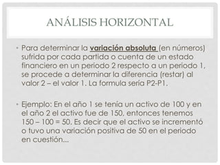 Análisis horizontal y vertical | PDF