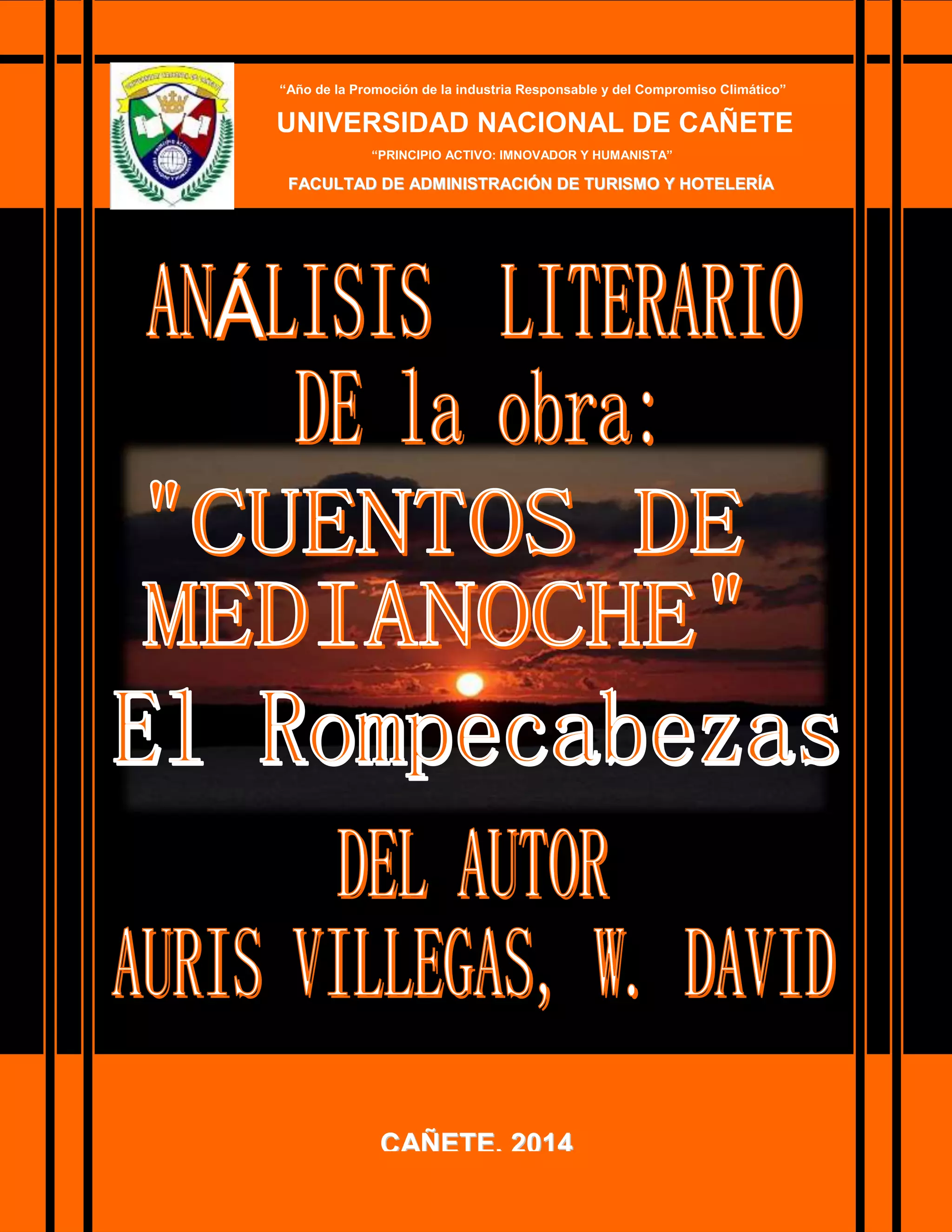 ANÁLISIS LITERARIO “CUENTOS DE MEDIANOCHE” - ROMPECABEZAS | PDF