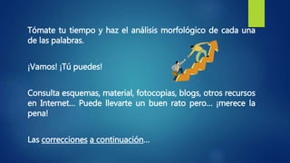 Análisis morfológico nivel inicial 1 | PPTX