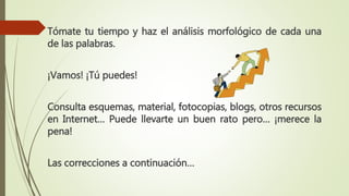 Análisis morfológico nivel medio 1 | PPTX