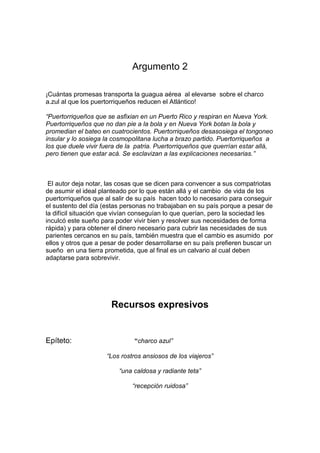 Análisis sobre guagua aerea | PDF