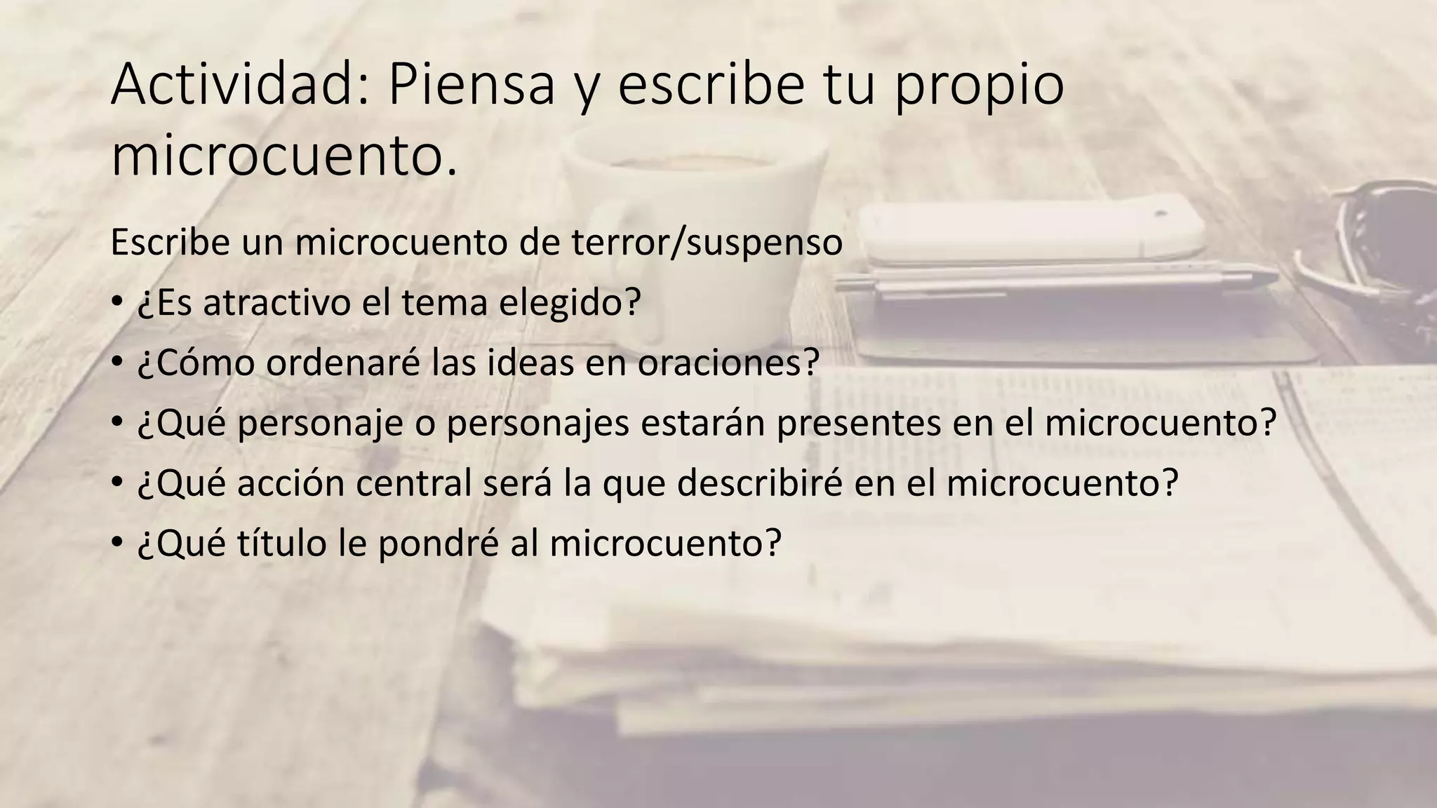 Análisis y microcuentos | PPTX