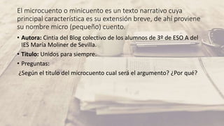 Análisis y microcuentos | PPTX