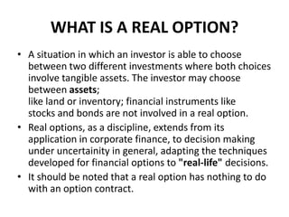 Anıl Sural - Real Options | PPTX
