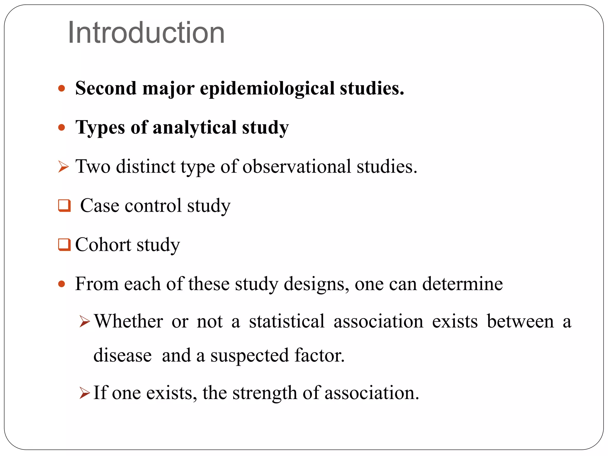 ANALYTICAL EPIDEMIOLOGY | PPTX