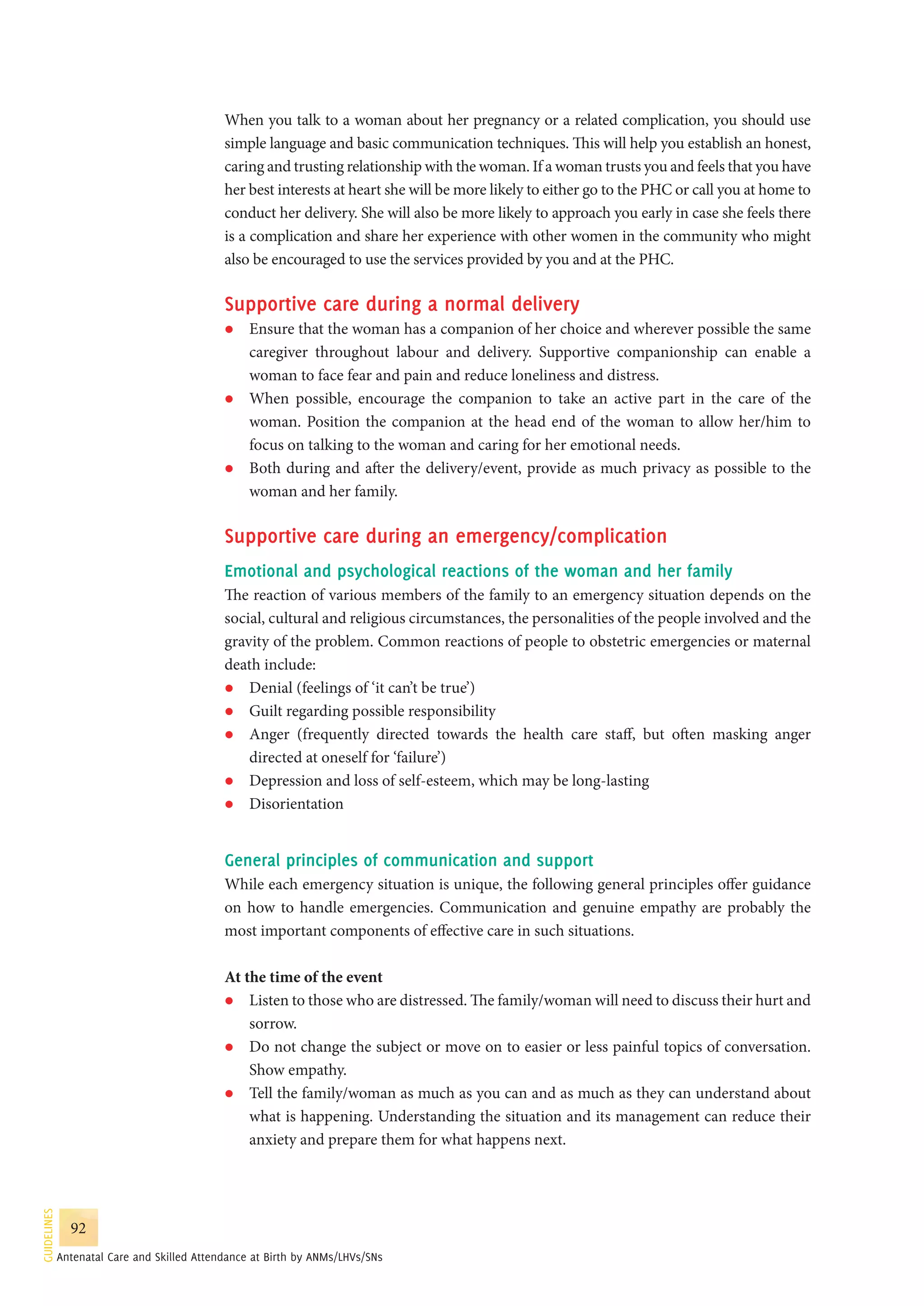 Guidelines for antenatal care and skilled attendance at birth by ANMs ...